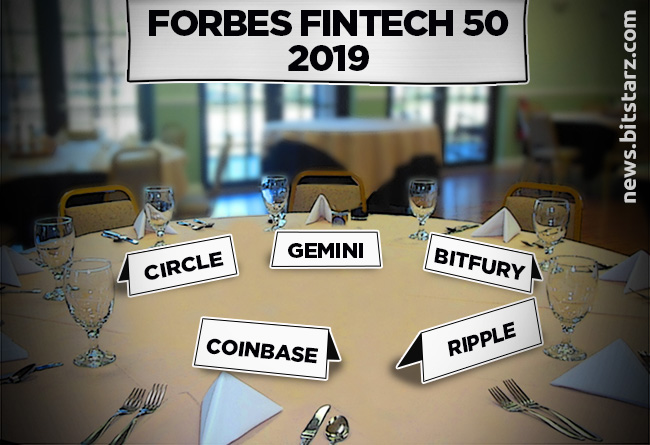 Forbes Fintech 50 For 2019 Features Five Blockchain Companies