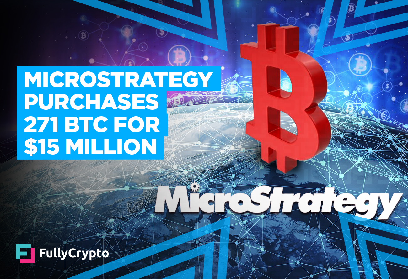 MicroStrategy Purchases 271 BTC for $15 Million